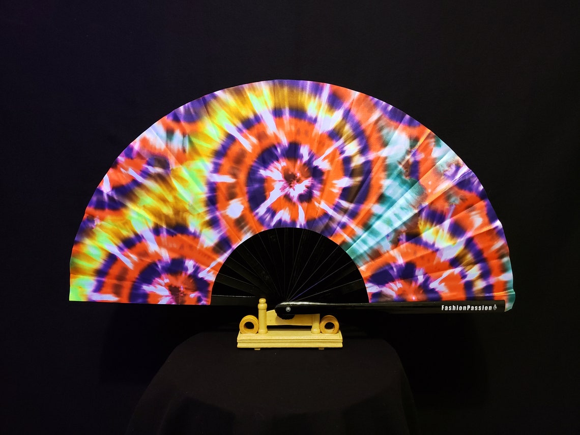 Tie Dye Collection Hand Fan / 3D UV Glow Fan / Clacking Fan / | Etsy