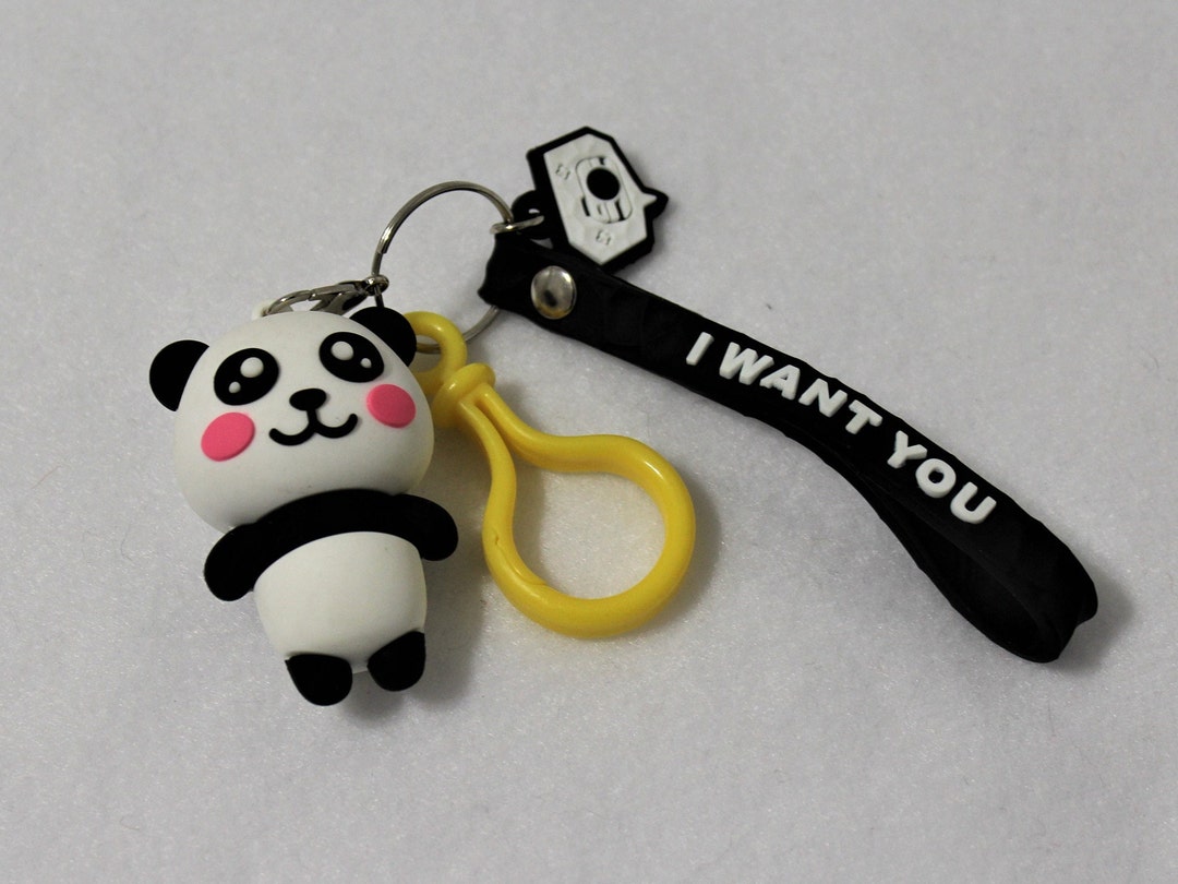 Panda Keychain / Super Cute Baby Panda Tassle Keychain / Japanese ...