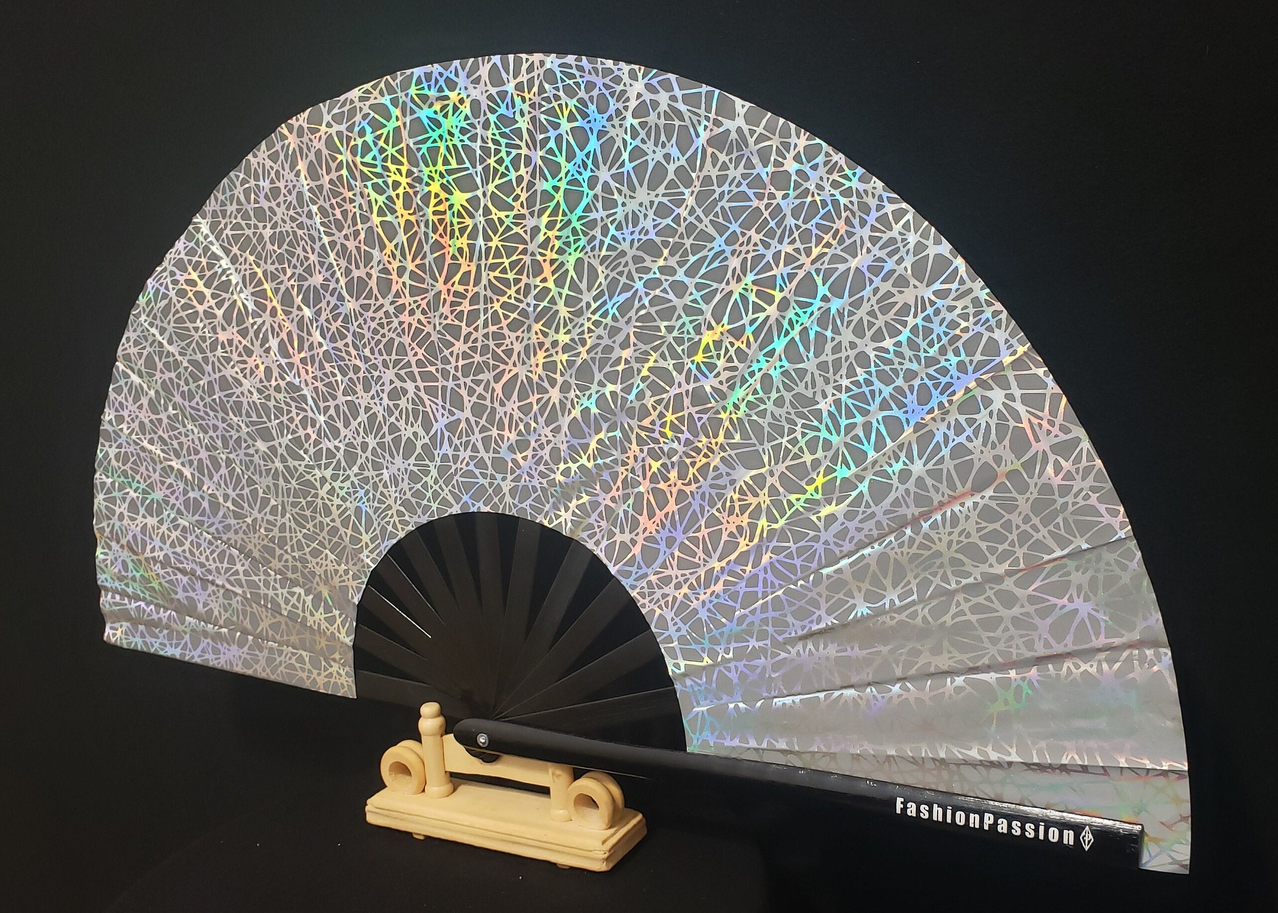 The Chameleon Shattered Glass Hand Fan / Cyberpunk / Futuristic ...