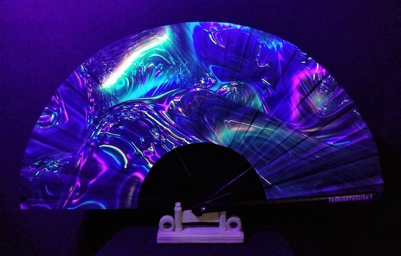 LAVA MELT V3 Hand Fan / UV Glow Fan / Party Fan / Rave - Etsy