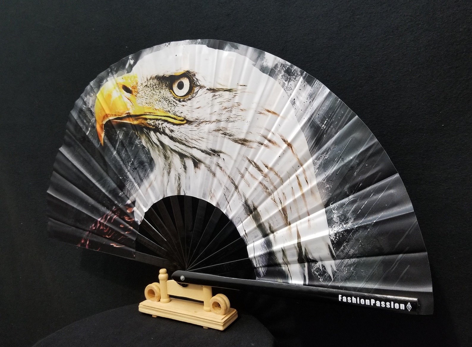 American Bald Eagle Hand Fan / UV Glow / Patriot / Patriotism ...