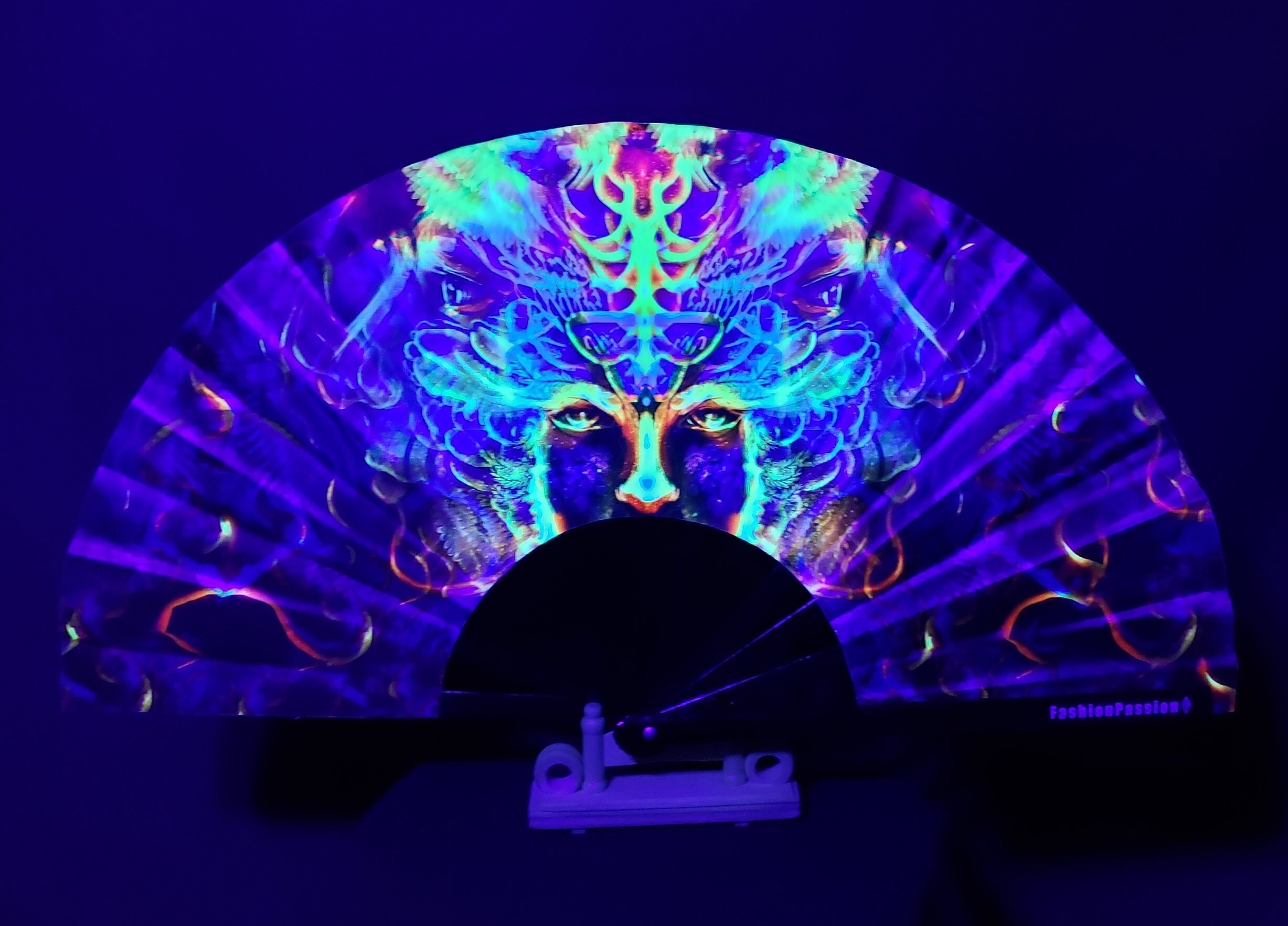 The 3 Oracles Hand Fan / UV Glow Fan / Clacking Fan / Rave | Etsy