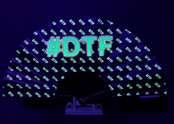 Make a Statement Collection DTF Hand Fan / 3D UV Glow Fan / | Etsy
