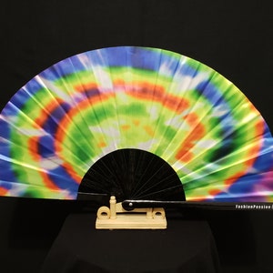 Tie Dye Collection Hand Fan / 3D UV Glow Fan / Clacking Fan / Rave ...