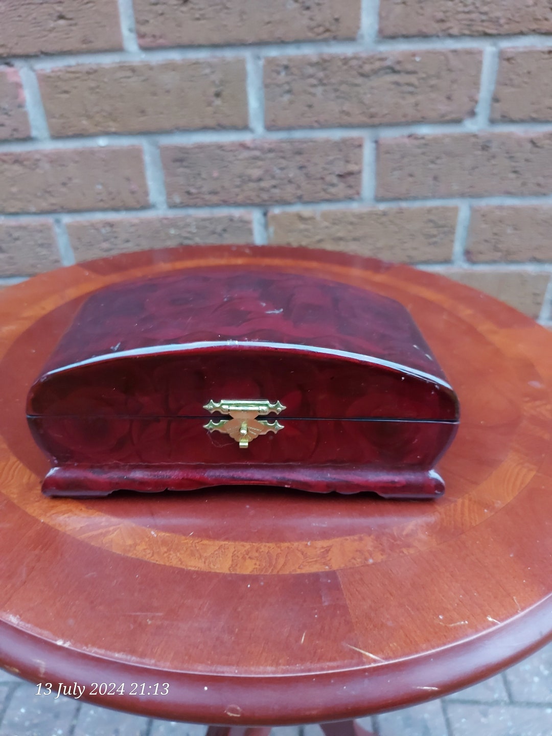 Vintage Wooden Jewellery Small Chest Box - Etsy UK