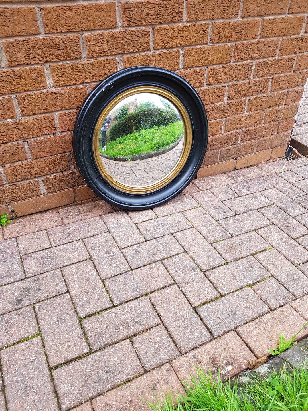 Vintage Convex/ Fish Eye Mirror With Wooden Frame No Delivery - Etsy