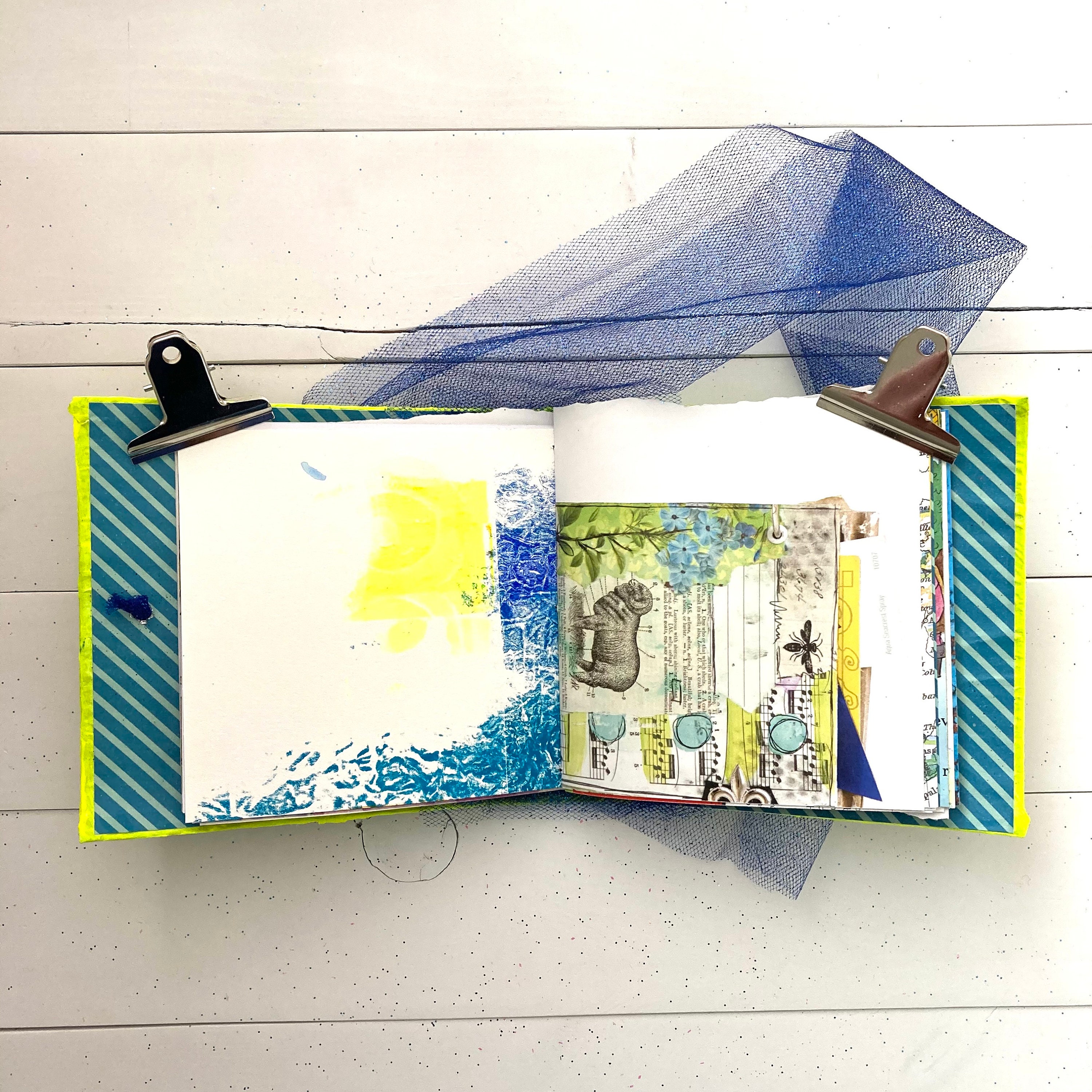 Handmade Junk Journal. Art Journal Kit. Journal Colorful. Mixed Media ...