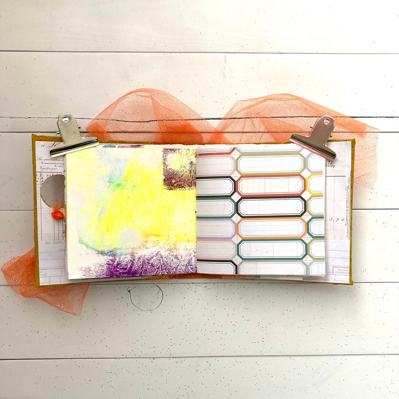 Handmade Junk Journal. Art Journal Kit. Journal Colorful. Mixed Media ...