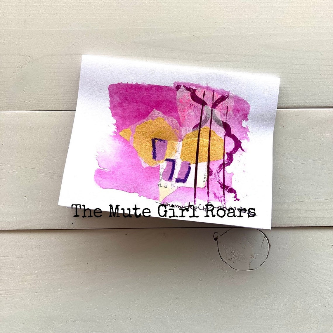 Abstract Art Card. Art Notecard. Original Art Cards. Card Pack. Collage ...