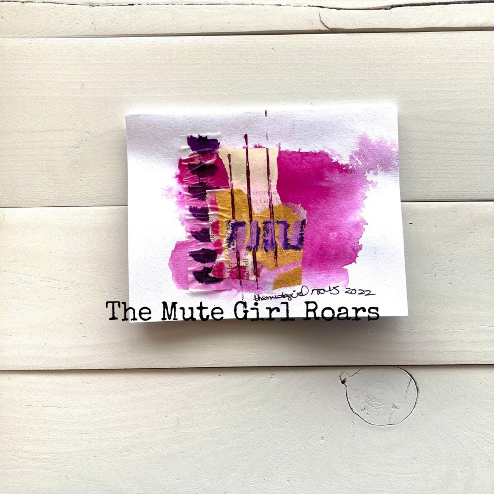 Abstract Art Card. Art Notecard. Original Art Cards. Card Pack. Collage ...