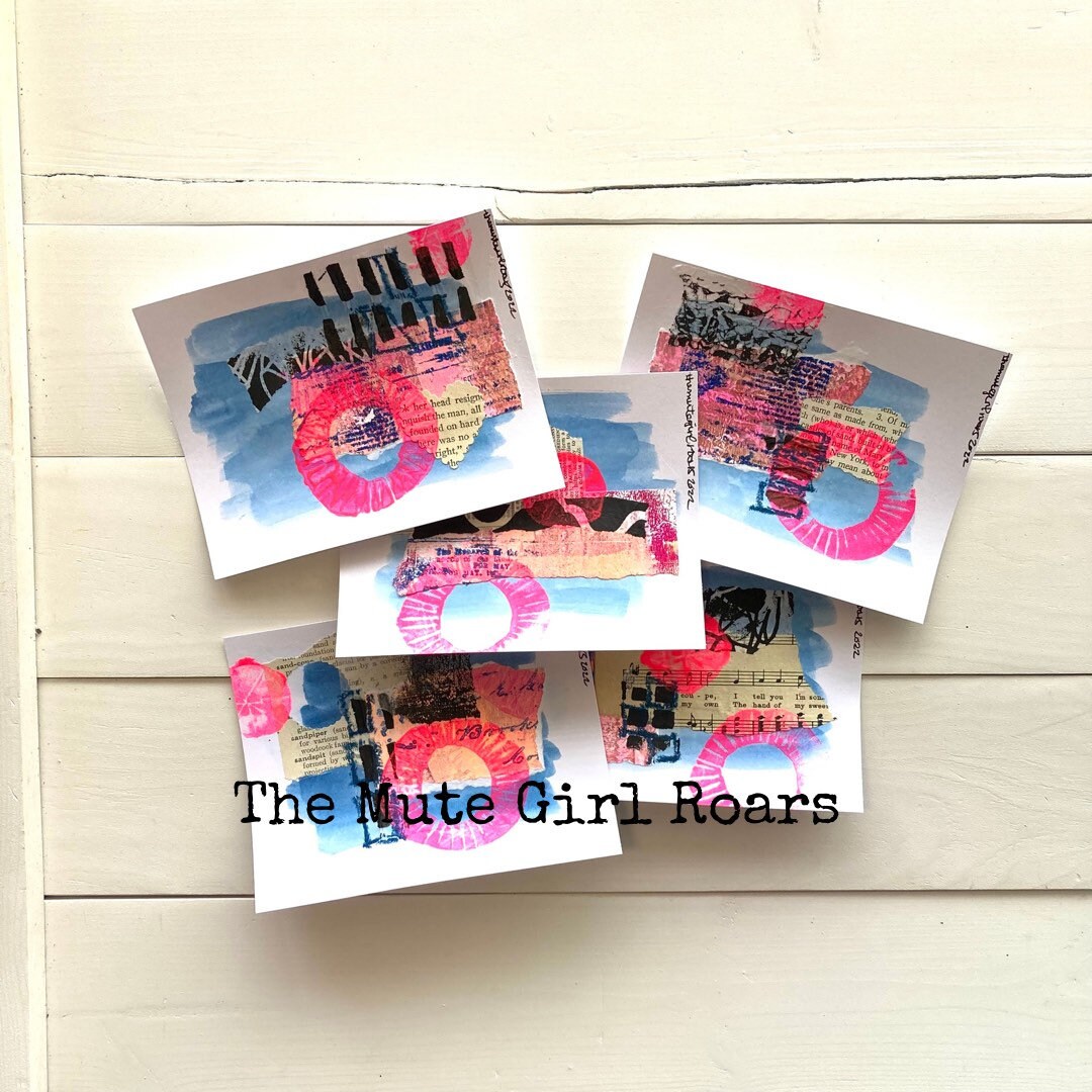 Abstract Art Cards. Art Notecards. Mixed Media Cards. Blank Art Cards ...