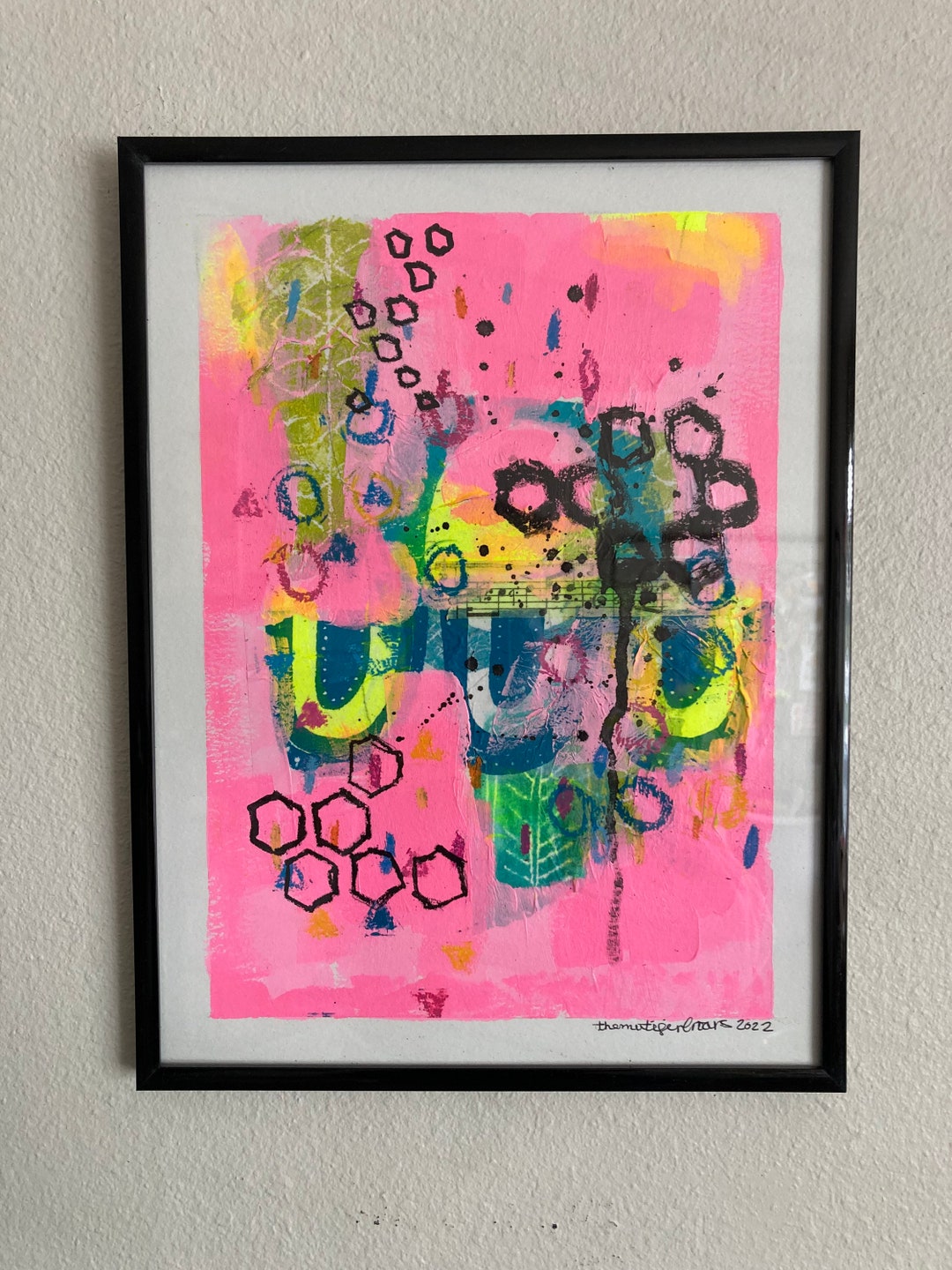 Small Abstract Art. Abstract Painting. Mixed Media Original. Wall Art ...