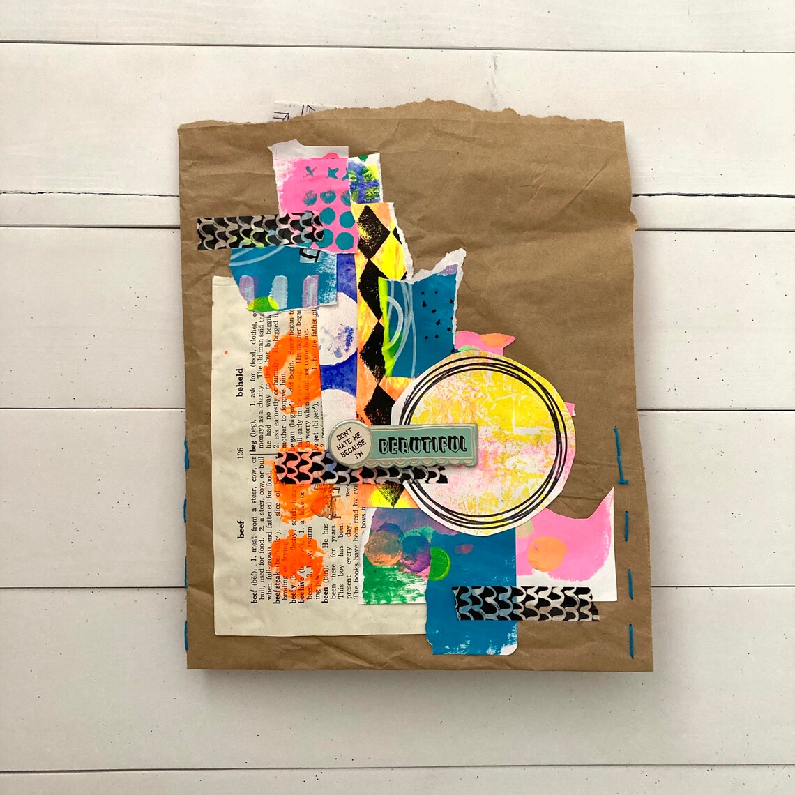 Handmade Junk Journal. Art Journal Kit. Journal Colorful. Mixed Media ...