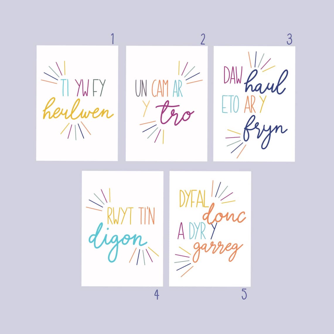 Welsh Positive Postcards Motivational Post Cards Cymraeg | Etsy