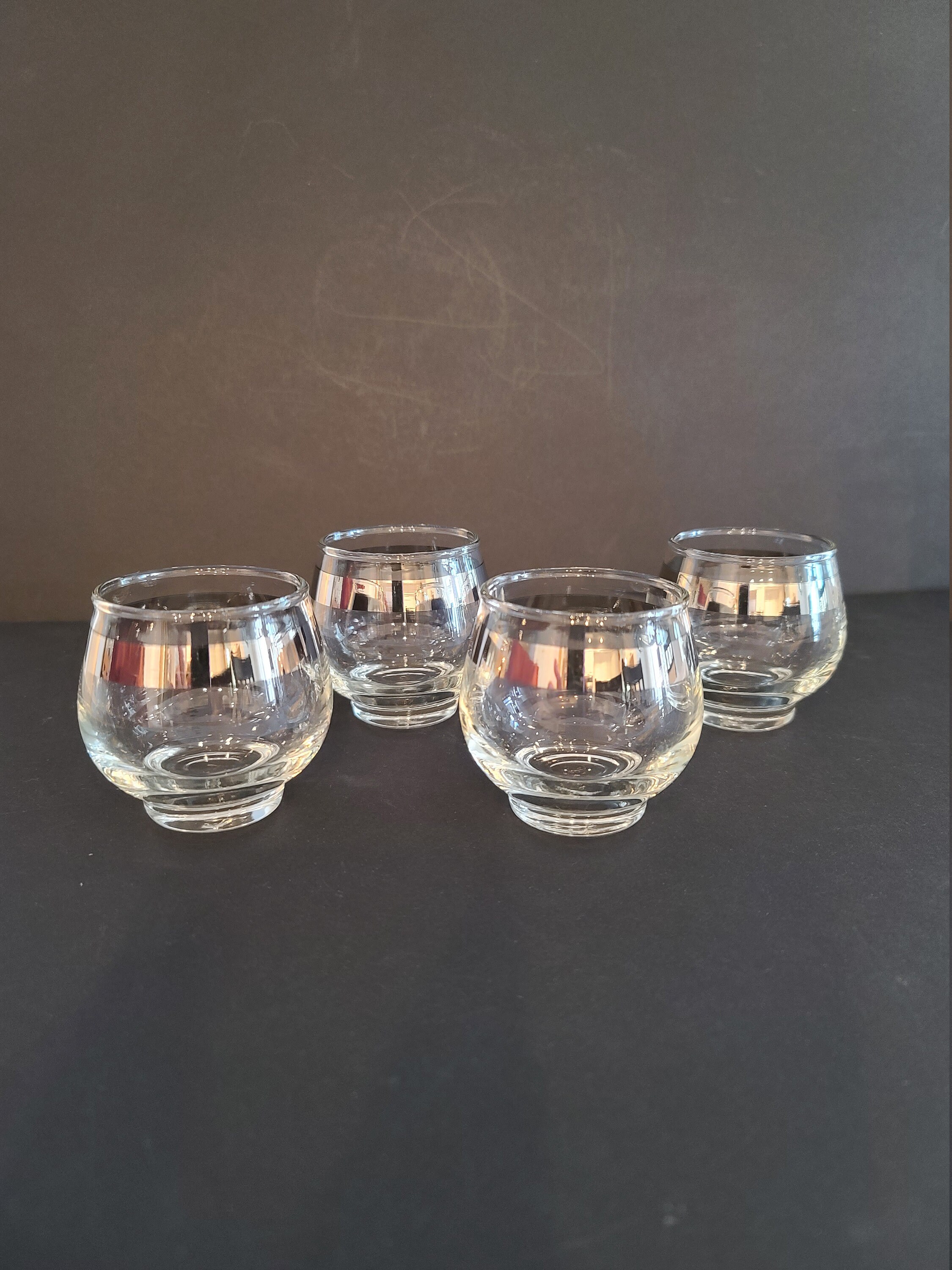 MCM Libbey Silver Stripe Pitcher With Set of 4 Glasses - Etsy UK