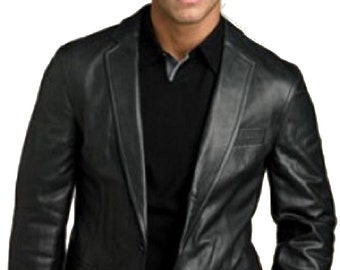 New Men's Genuine Lambskin Real Leather Blazer Coat Jacket | Etsy
