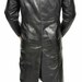 URBAN NEW Men Genuine Lambskin Real Leather Trench Jacket Black Button ...
