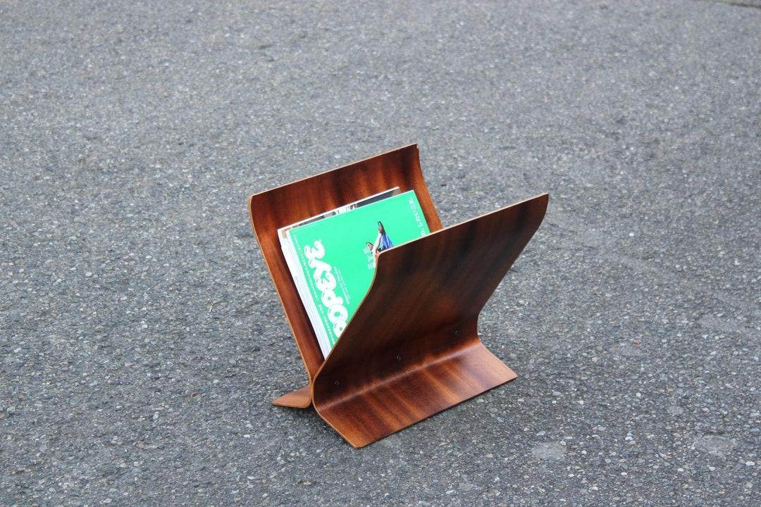 Free Shipping - Paul Rowan for Umbra Arling Mahogany Bentwood Magazine ...