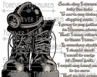 Coal Miners Prayer Png - Etsy