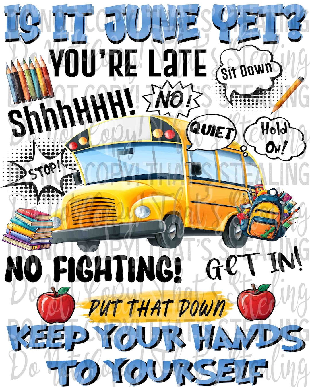 Bus, is It June Yet - Etsy
