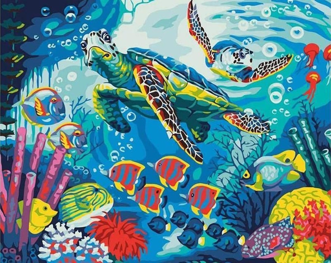 Woah Dude. Mr Turtle is My Father DIY Paint by Numbers 40x50 - Etsy UK