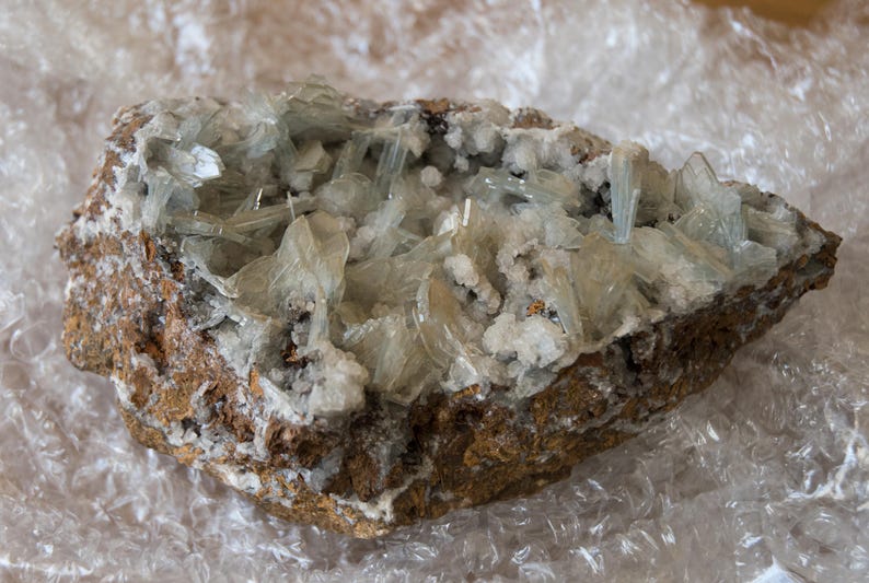 Rare Sky-blue Barite Crystal Cluster, Natural Moroccan Barite Specimen ...