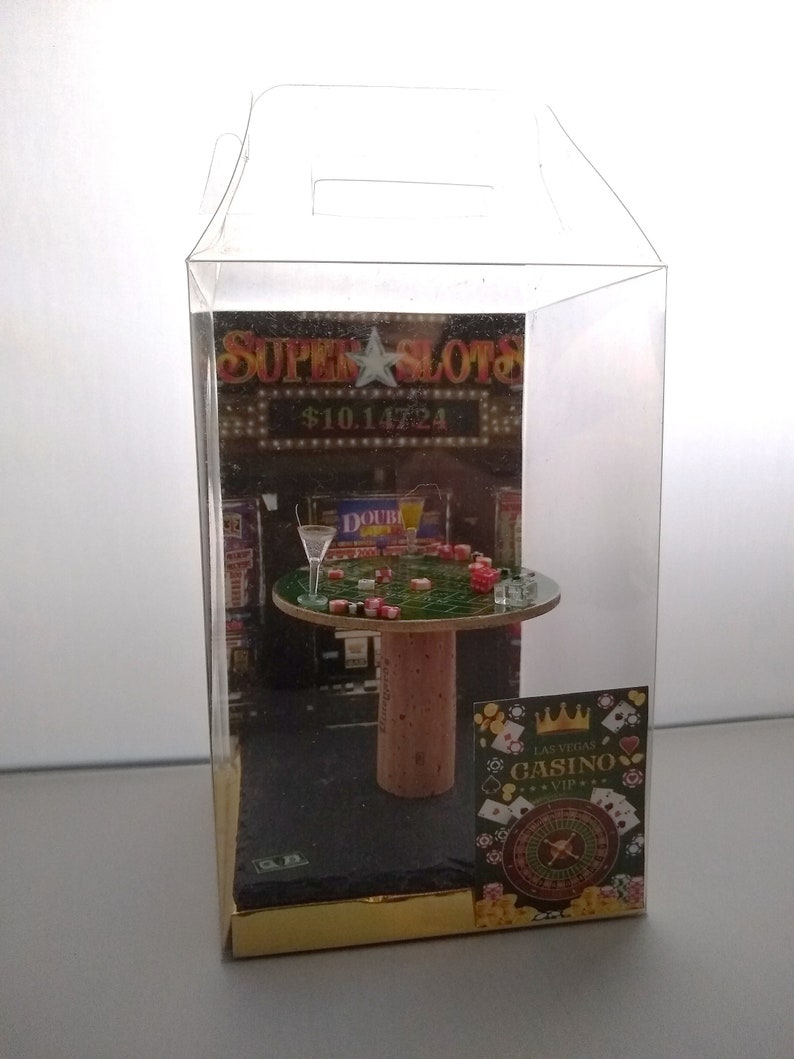Gambler Craps Table Miniature Diorama Casino Gift Idea Gambling Silly ...