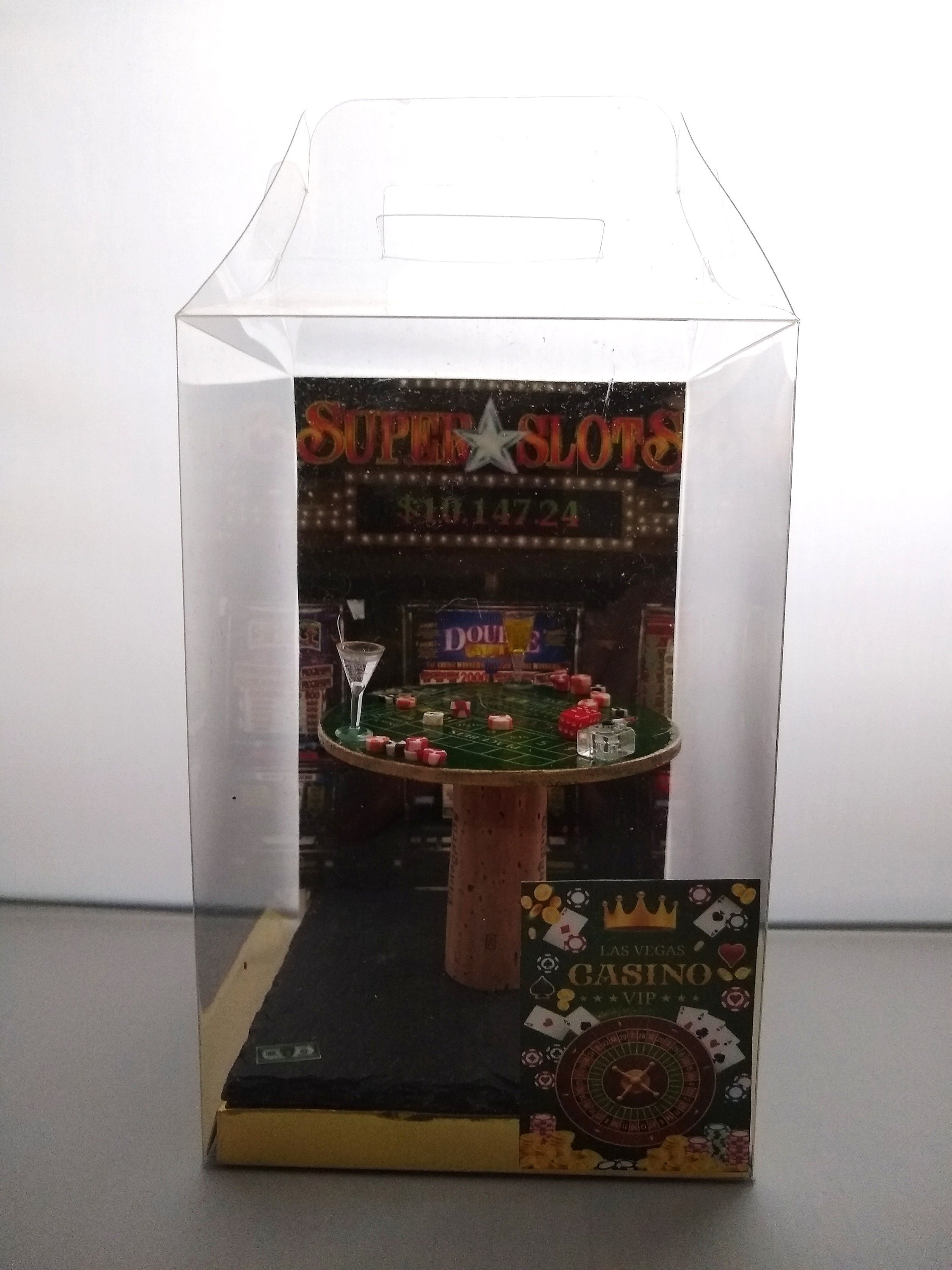 Gambler Craps Table Miniature Diorama Casino Gift Idea Gambling Silly ...