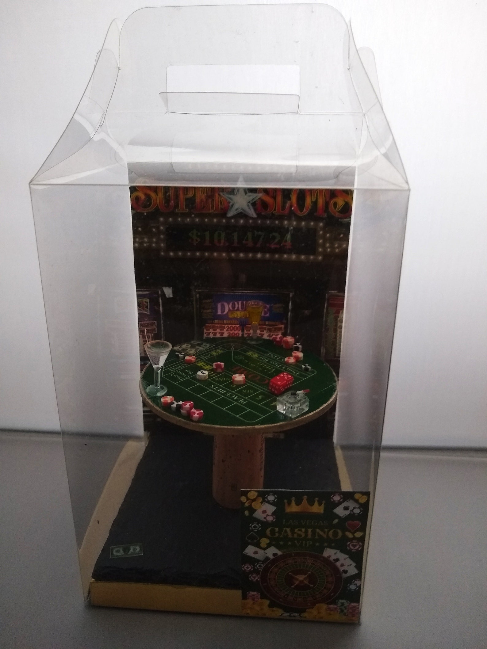 Gambler Craps Table Miniature Diorama Casino Gift Idea Gambling Silly ...