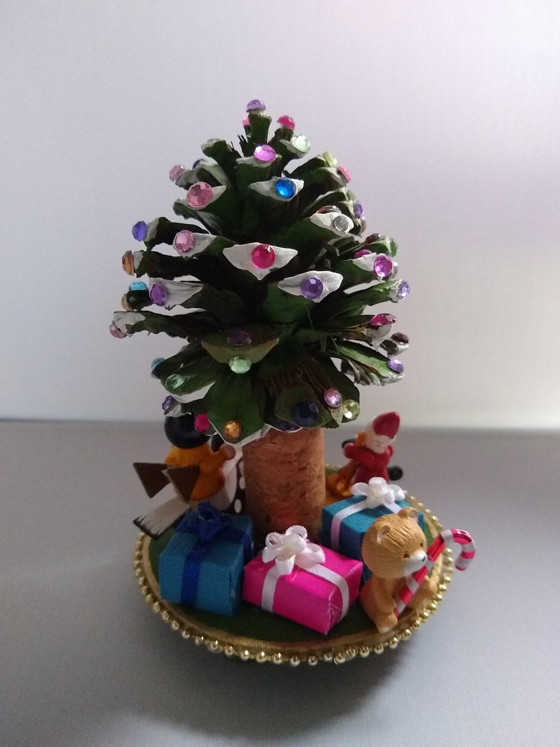 Old World Theme Miniature Diorama Santa Angel Rocking Horse - Etsy