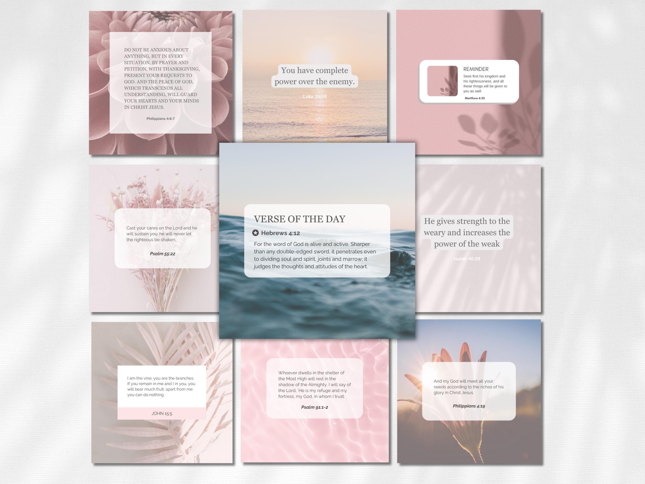 Christian Instagram Posts, Bible Verses Instagram, Christian Canva ...