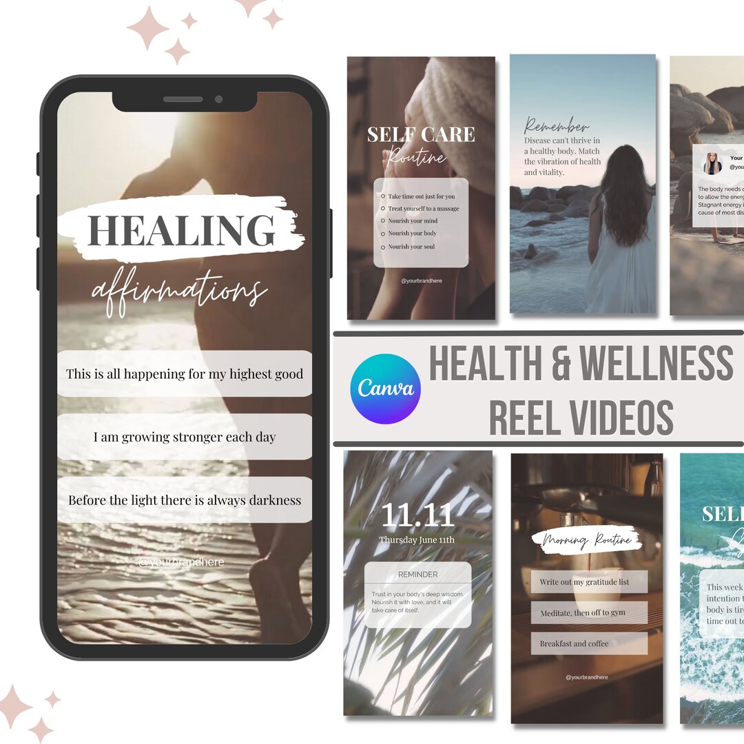 Instagram Reels Video Reel Template Health and Wellness - Etsy