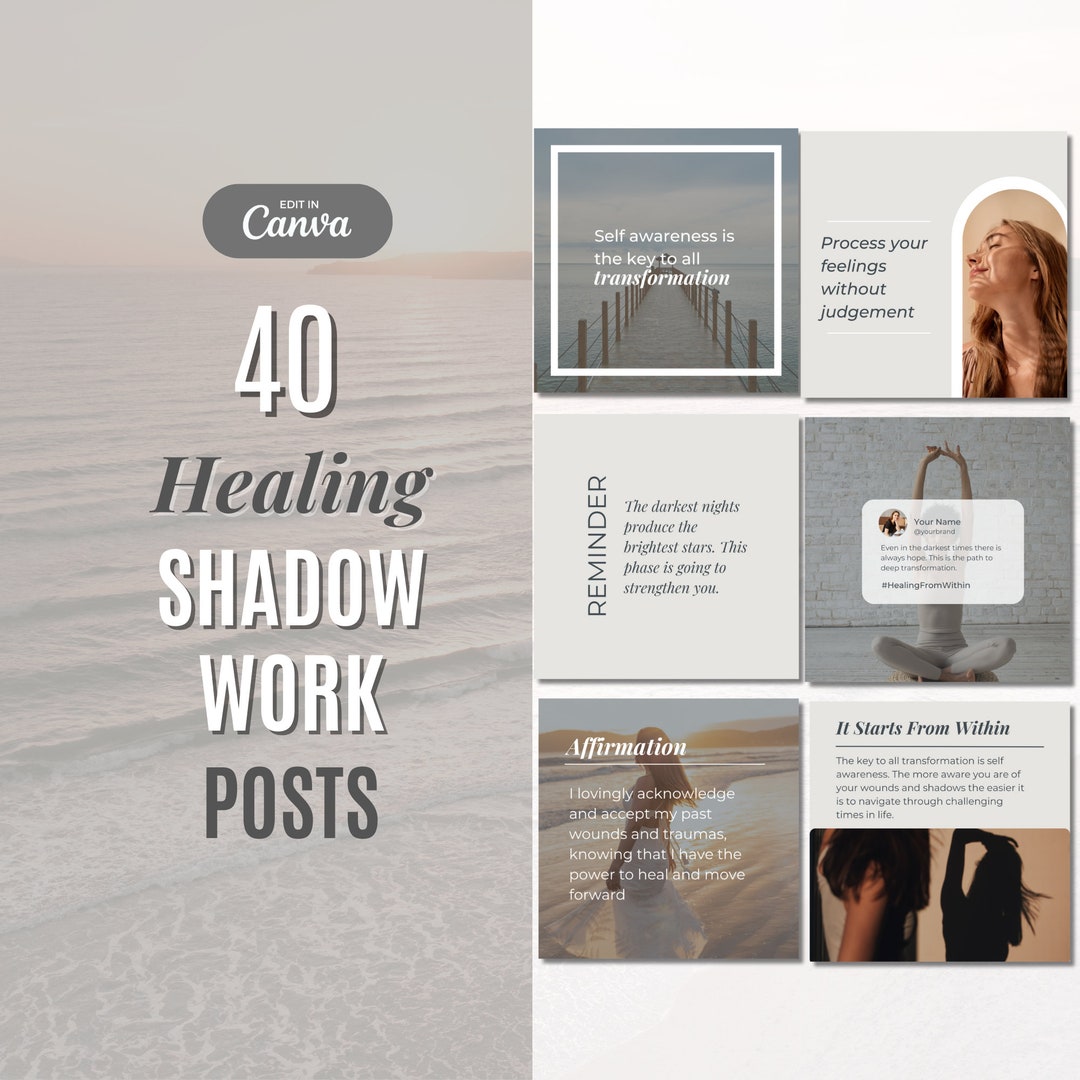 Holistic Coach Shadow Work Posts Instagram Template - Etsy