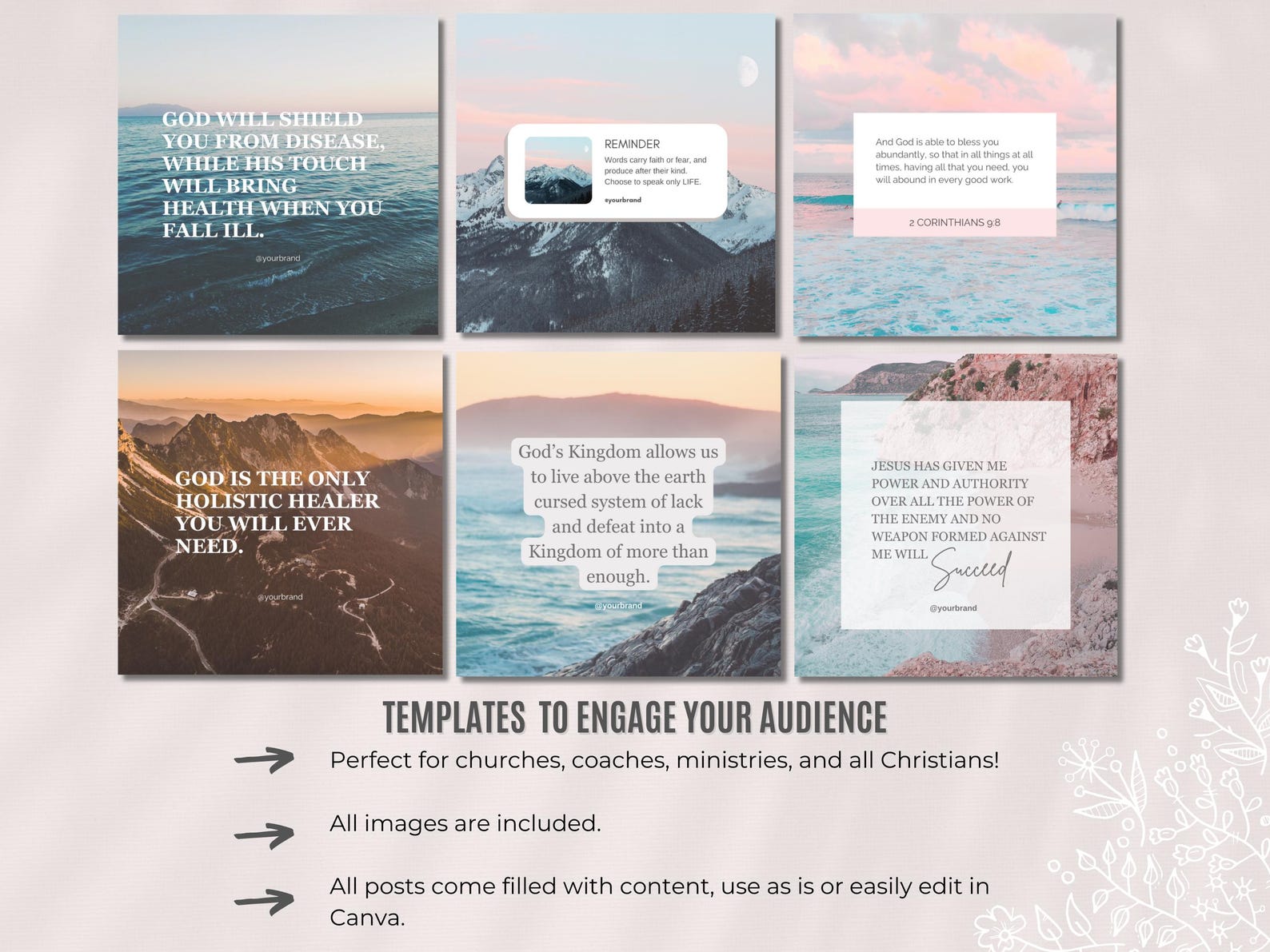 Christian Instagram Posts, Bible Verses Instagram, Christian Canva ...