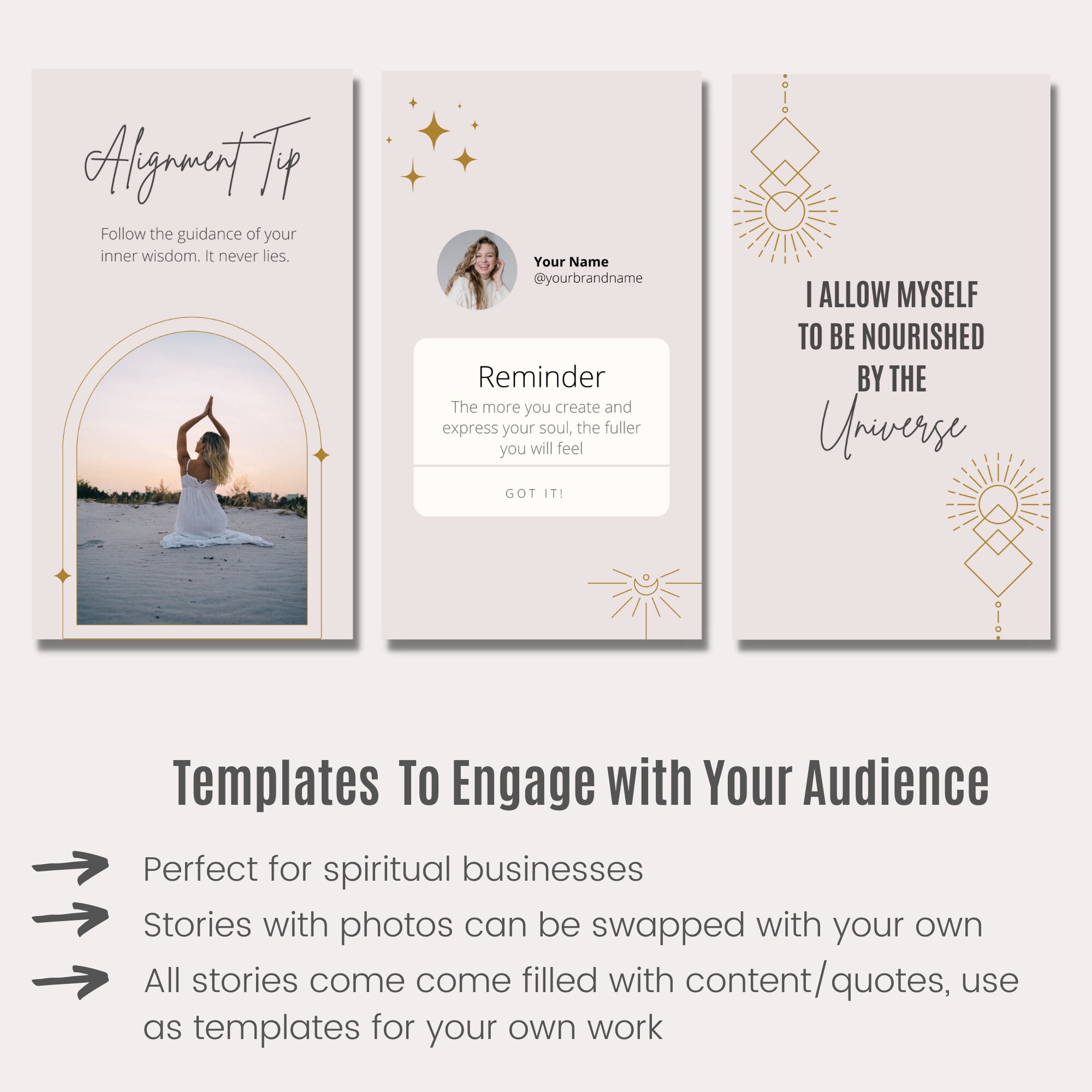 Spiritual Instagram Posts, Instagram Stories, Spiritual Template ...