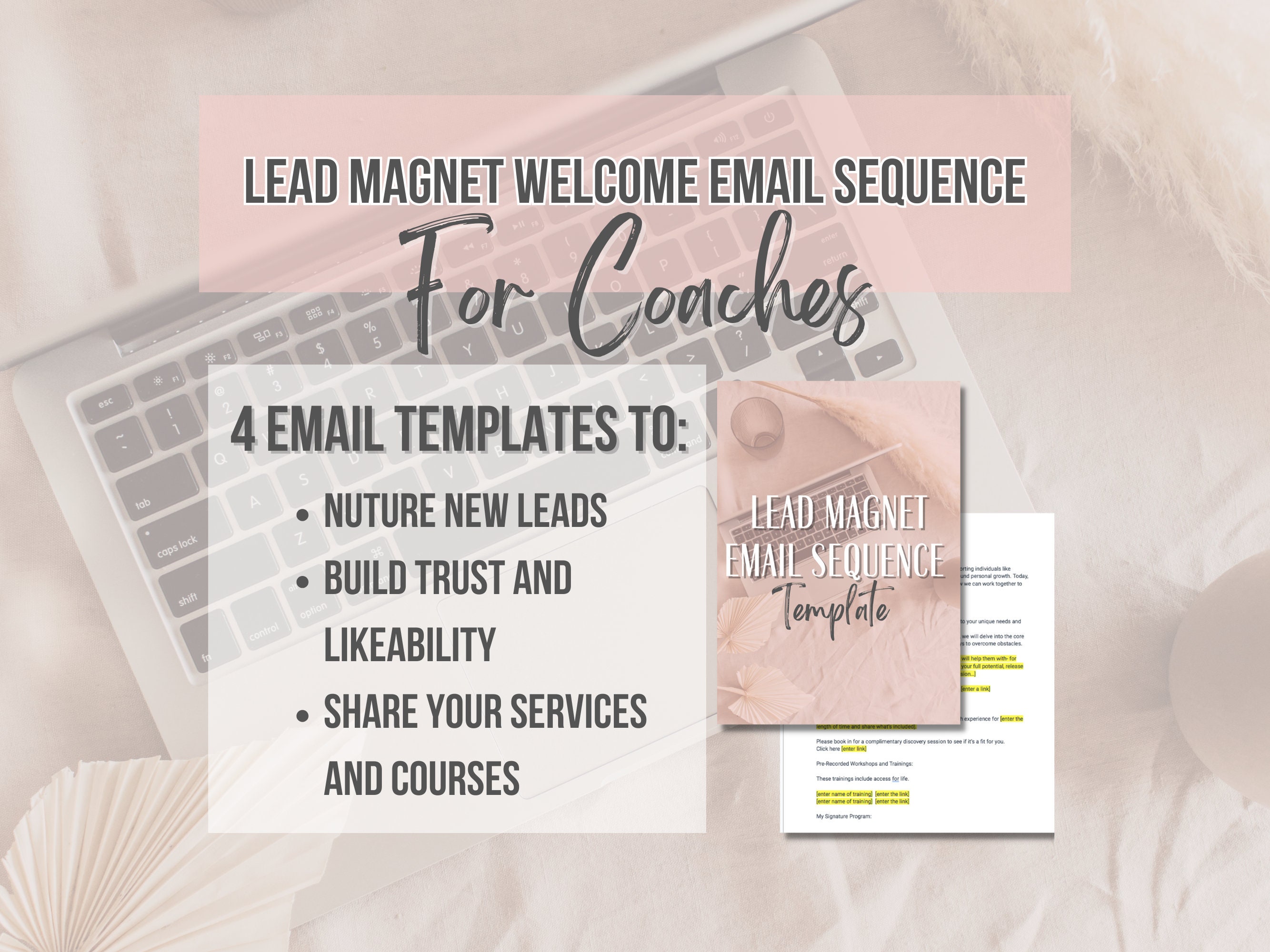 Welcome Email Sequence Template, Lead Magnet Emails, Email Marketing ...
