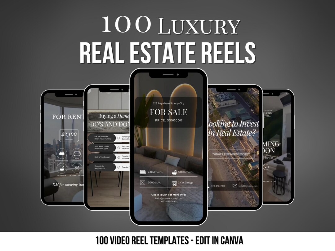 Real Estate Instagram Reels, Reels for Realtor, Reels Template, Real ...