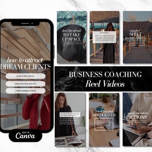 Instagram Reels, Reel Template, Business Coach, Canva Template Reel ...