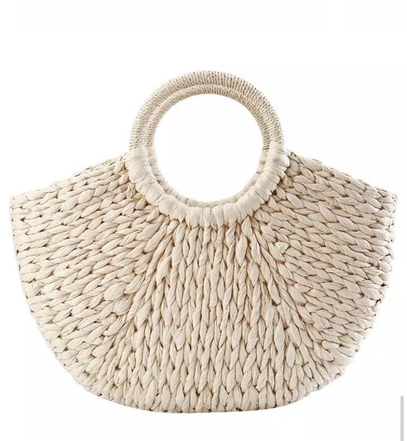 Rattan Straw Handbag Natural Straw Bag Rattan Bag Basket - Etsy