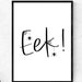 Eek Printable Wall Art, Halloween Wall Decor, Halloween Sign, Halloween ...