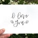 I Love You Card, Instant Download Card, Printable Love Card, Digital ...