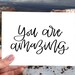 You Are Amazing Card, Encouragement Card, Proud of You Card, Printable ...