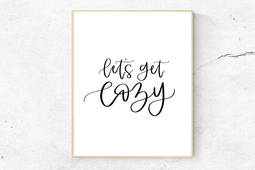 Lets Get Cozy Printable Wall Art, Lets Get Cozy Print, Fall Wall Art ...