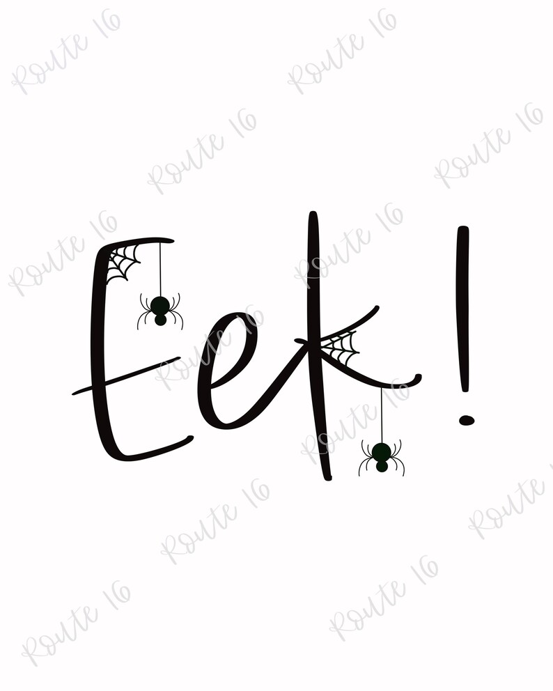 Eek Printable Wall Art, Halloween Wall Decor, Halloween Sign, Halloween ...