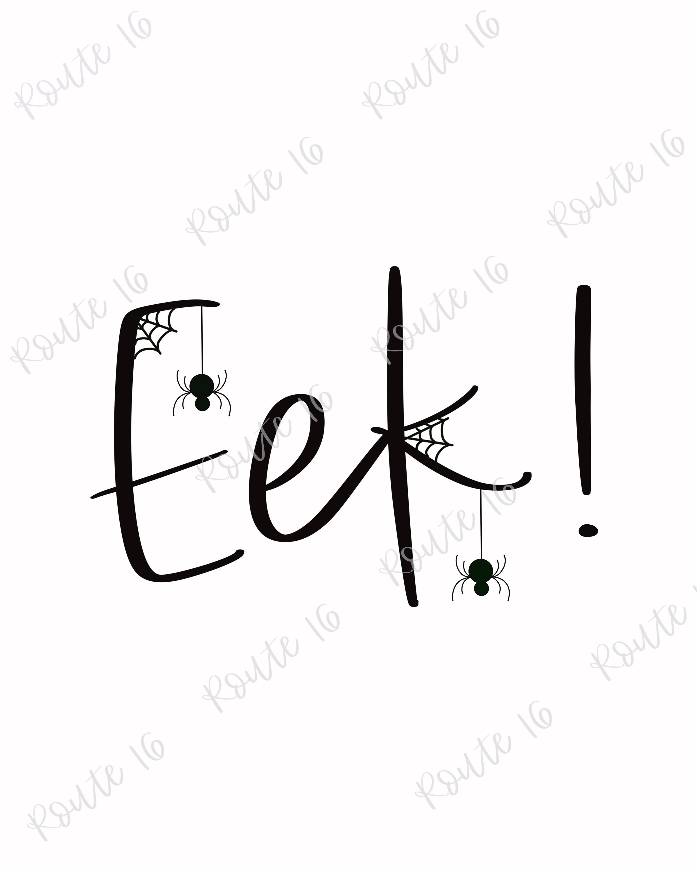 Eek Printable Wall Art, Halloween Wall Decor, Halloween Sign, Halloween ...