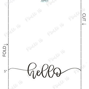 Printable Hello Card, Instant Download Card, Digital Download Hello ...