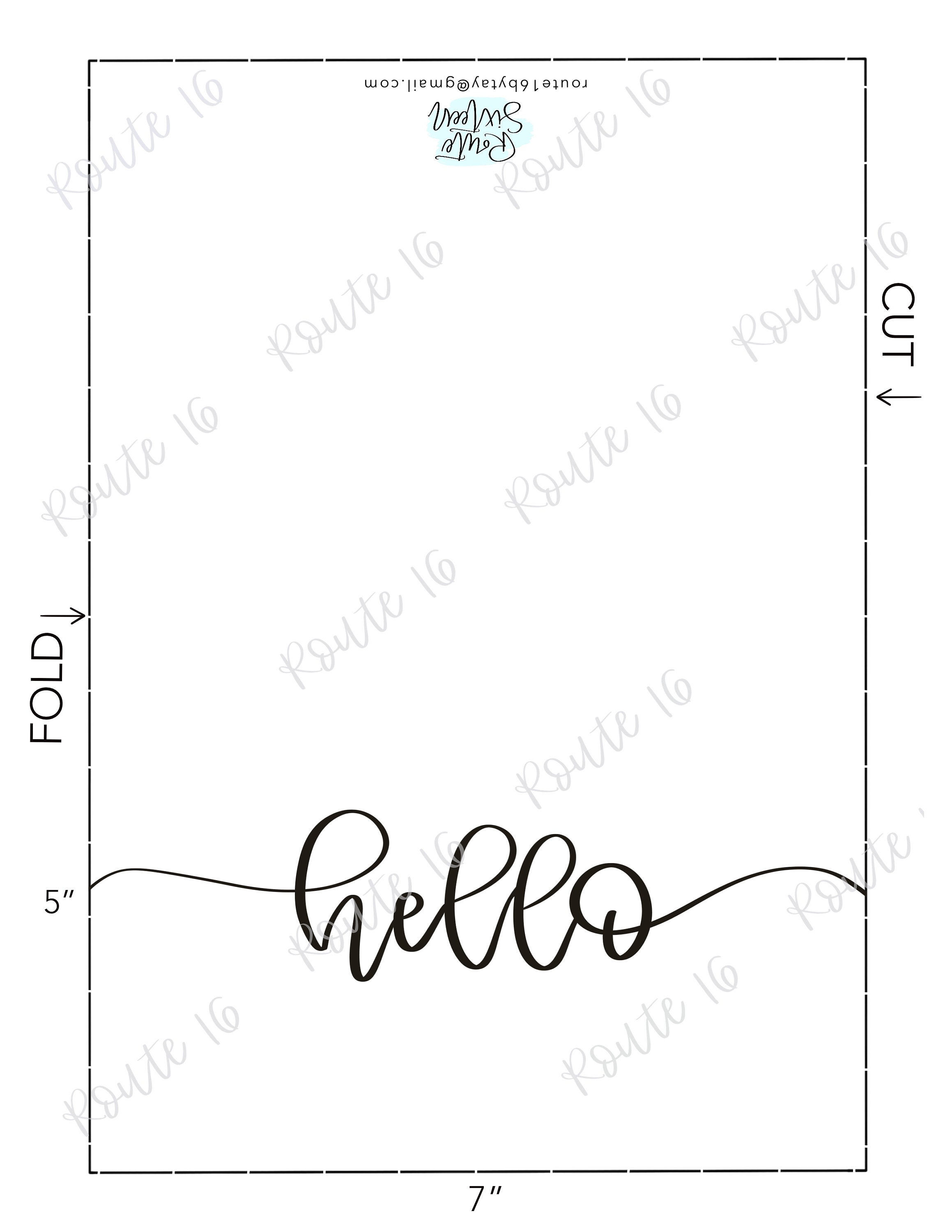 Printable Hello Card, Instant Download Card, Digital Download Hello ...