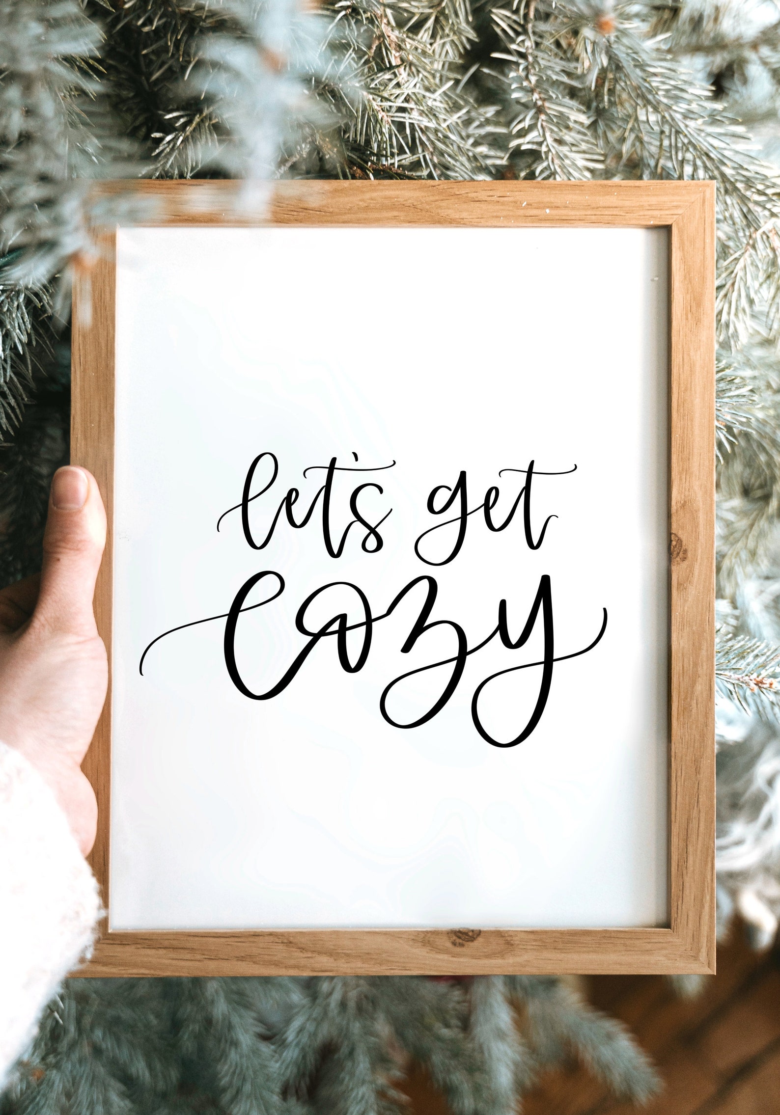 Lets Get Cozy Printable Wall Art, Lets Get Cozy Print, Fall Wall Art ...