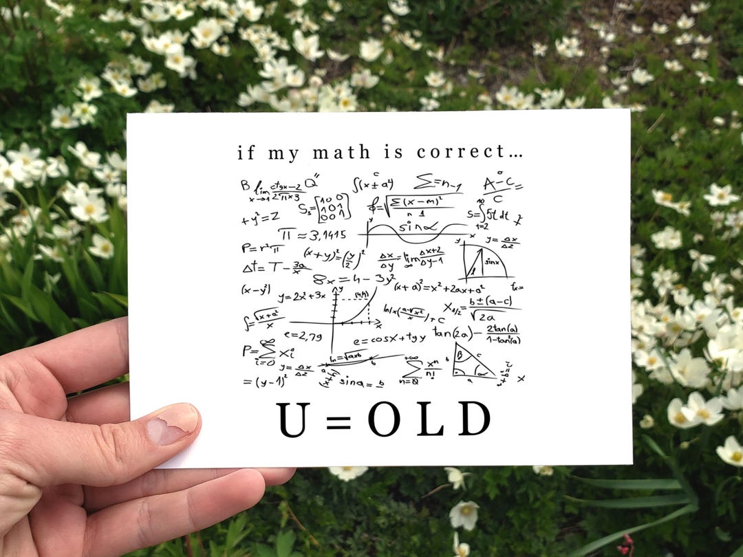 Printable Funny Birthday Card, Math Teacher Birthday Card, Math Lover ...