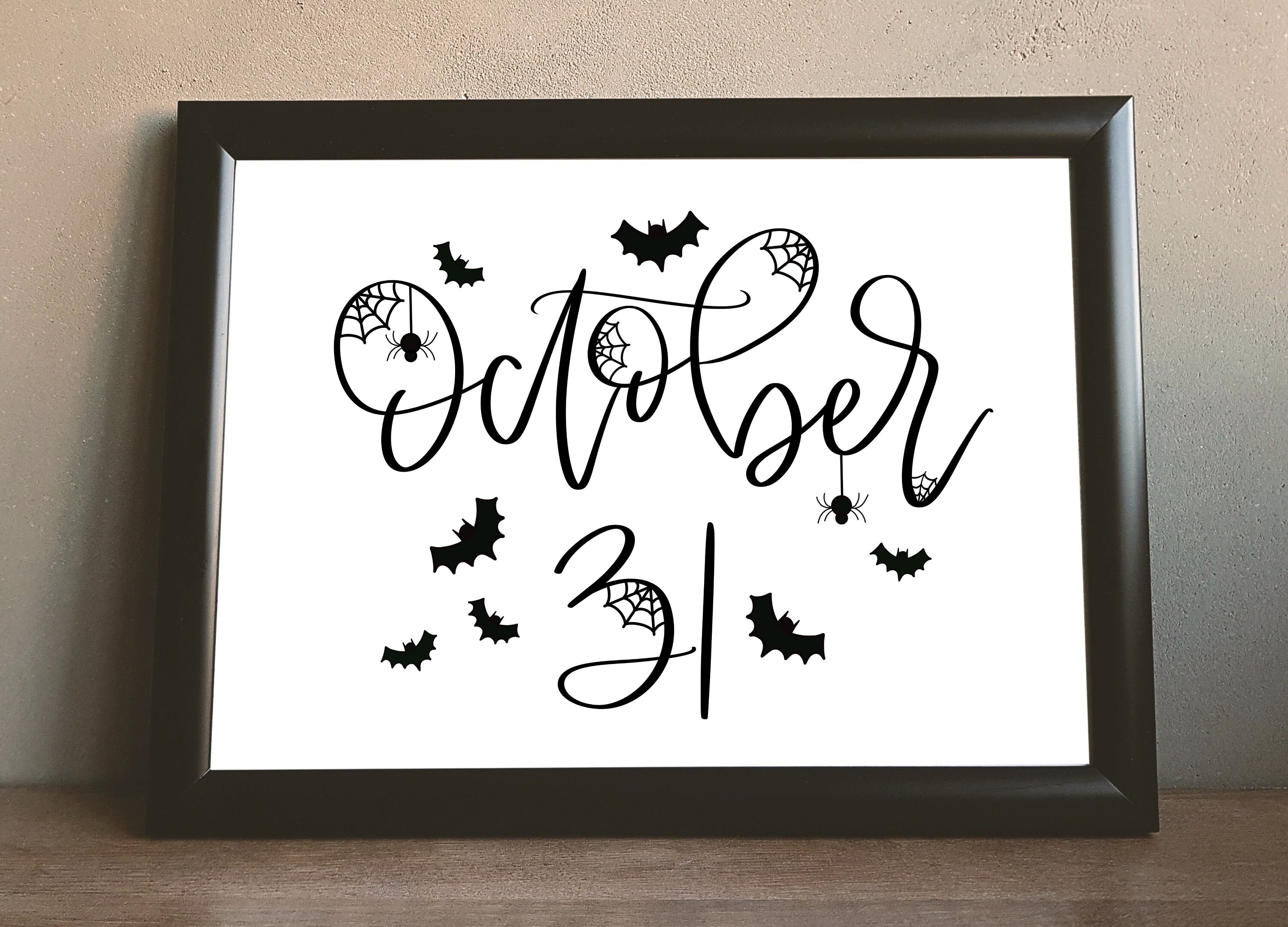 October 31 Printable Wall Art, October 31 Sign, Halloween Decor ...